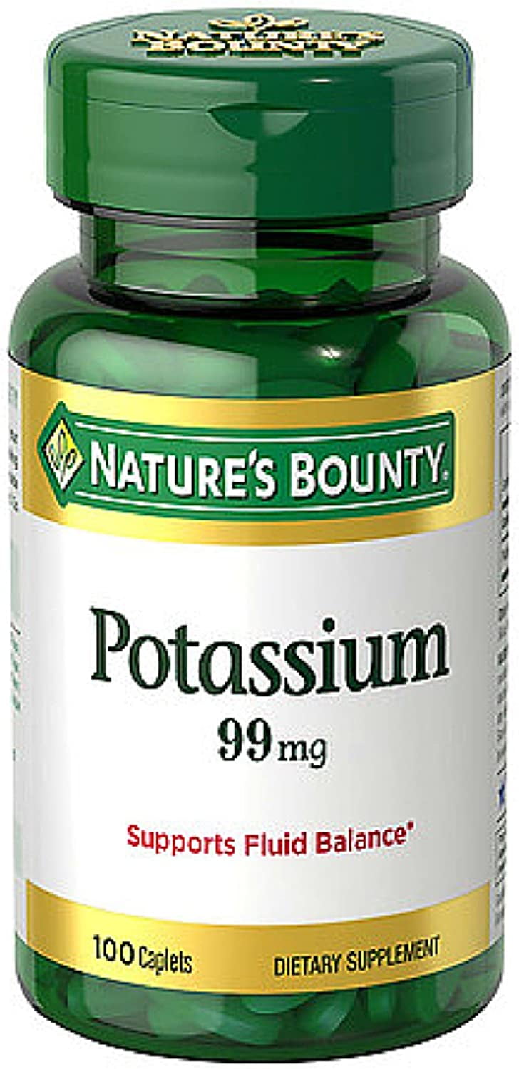 Nature's Bounty Essential Potassium Supports Fluid Balanced 99Mg, 100Ct ...