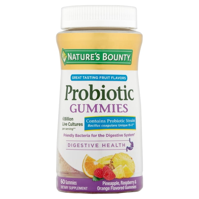 Nature's Bounty Probiotic 4 Billion Gummies 60 ea - Walmart Business ...