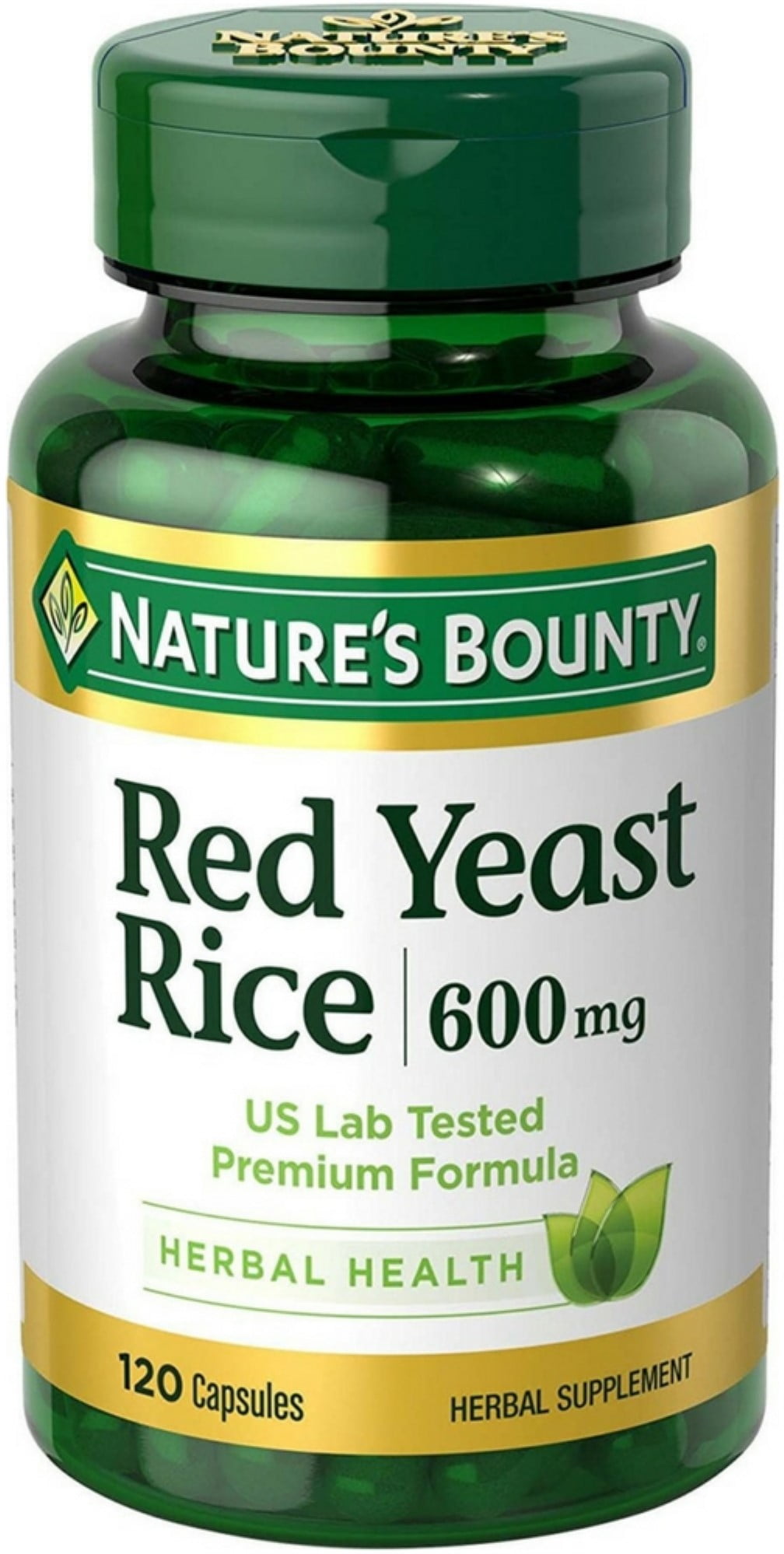 Nature's Bounty Red Yeast Rice 600mg Capsules, 120 Count Supplement ...
