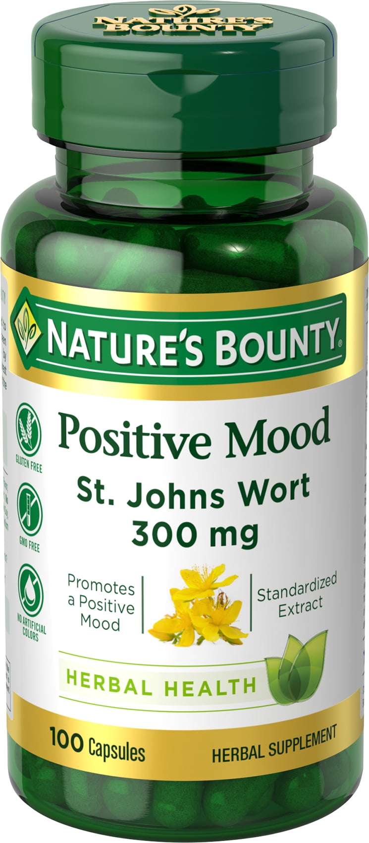 Nature's Bounty St. Johns Wort Mood Supplement, 300 Mg, 100 Ct HSA/FSA ...