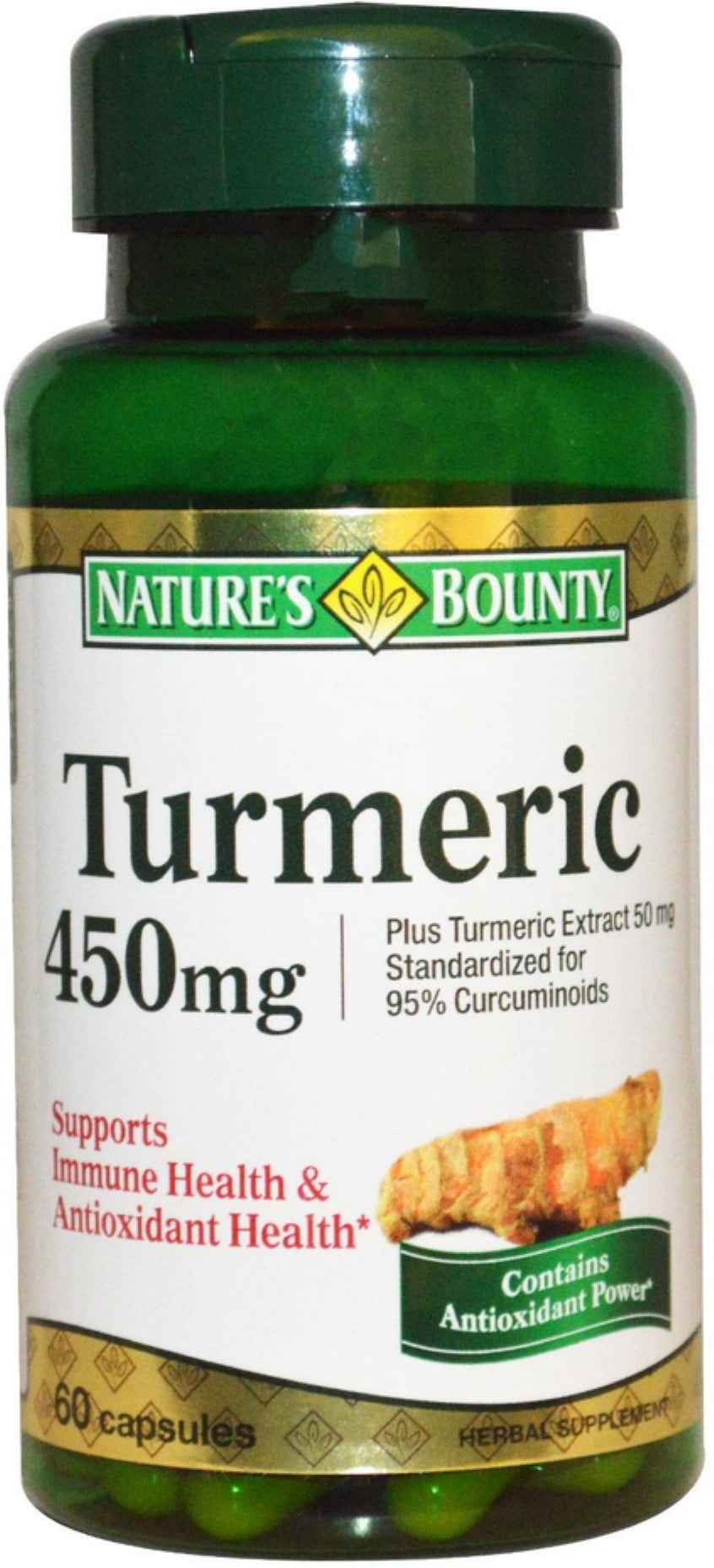 Nature's Bounty Turmeric Capsules 60 Capsules (Pack of 4) - Walmart.com