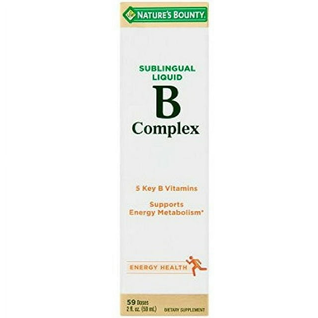 Nature's Bounty Vitamin B Complex Sublingual Liquid 2 oz (Pack of 2 ...