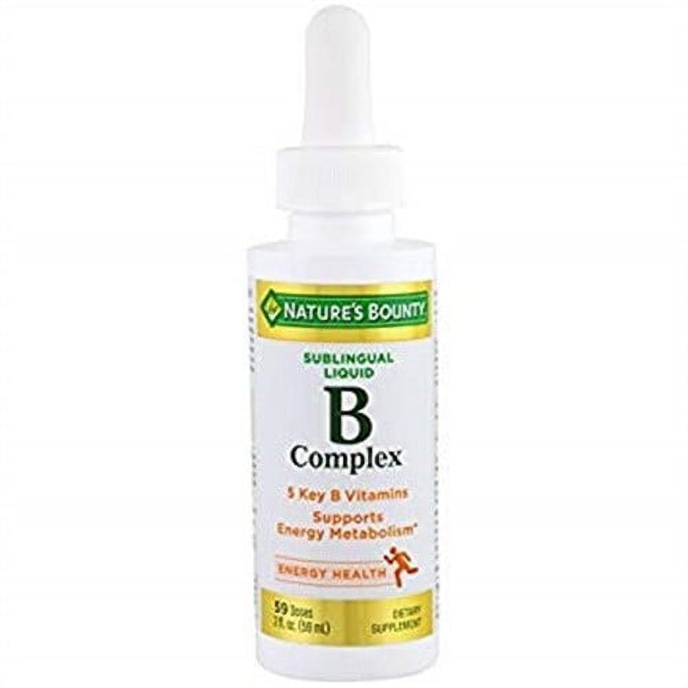 Nature's Bounty Sublingual Vitamin B Complex Liquid, 2 oz for Health ...