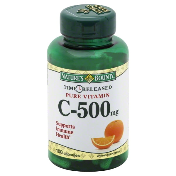 Nature's Bounty Vitamin C Time Release Capsules, 500 Mg, 100 Ct ...