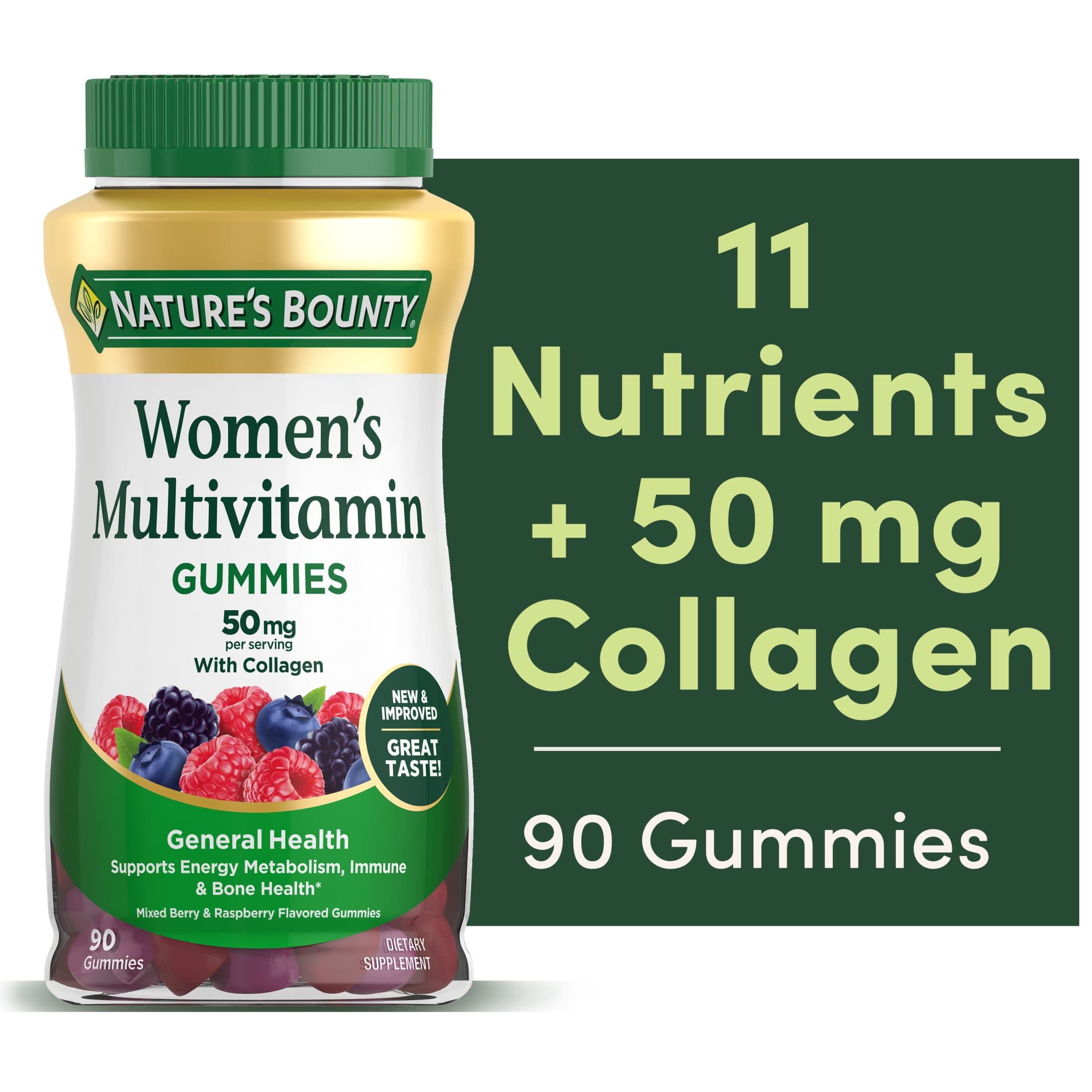 Nature's Bounty Women's Multivitamin Gummies, Supports Energy, Immune ...