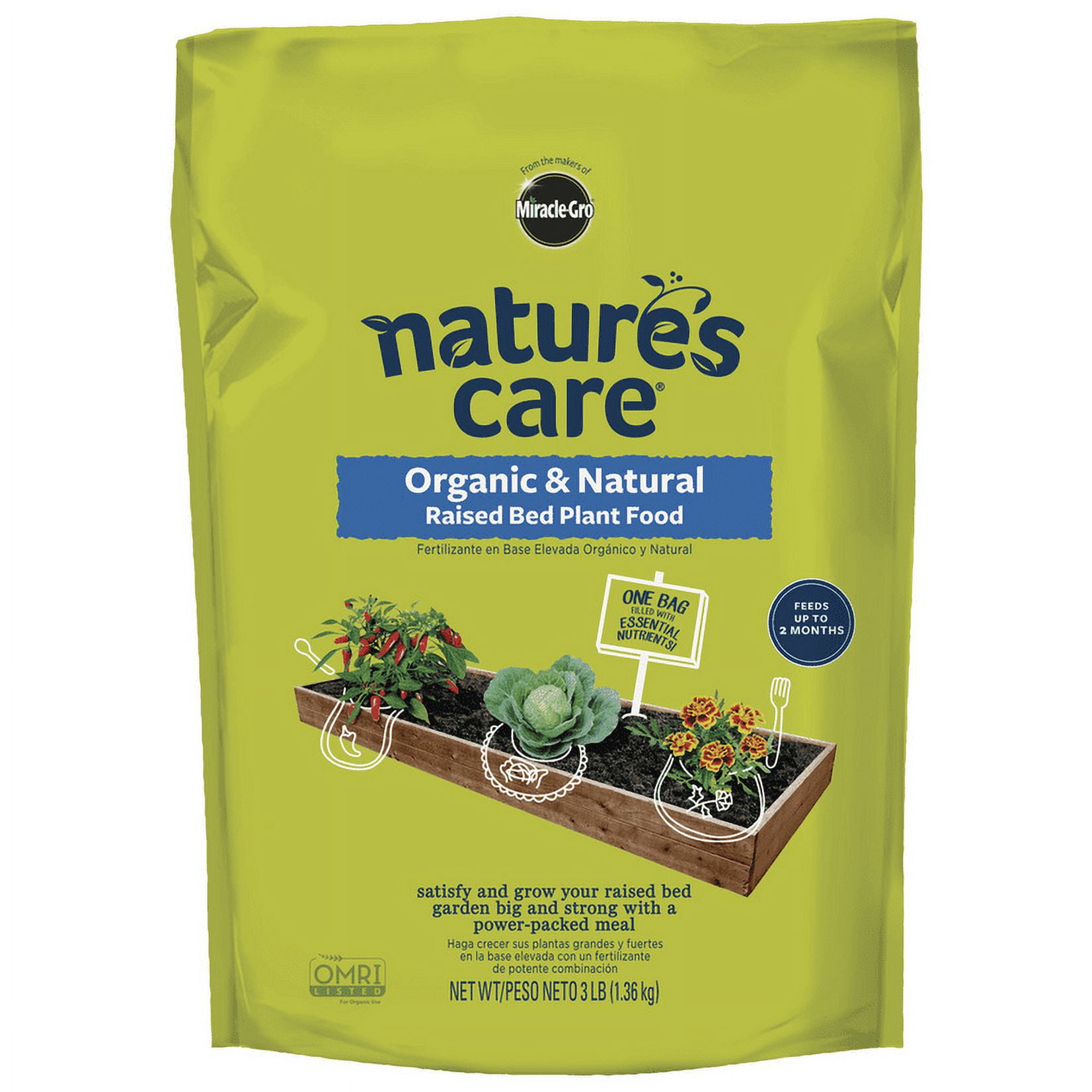 Nature's Care Organic & Natural Raised Bed Plant Food 3 lbs. - Walmart.com