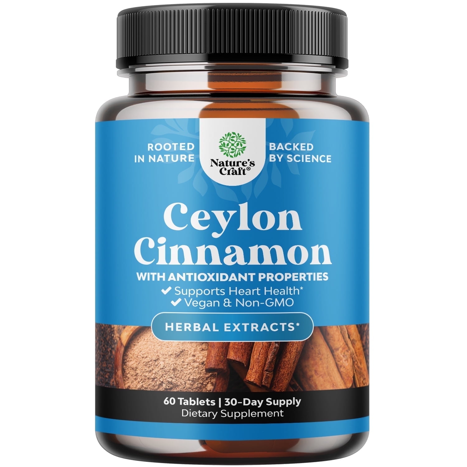 Nature’s Craft Organic Ceylon Cinnamon Tablets, 1000mg Brain & Memory ...