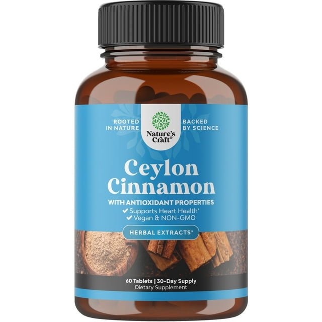 Nature’s Craft Organic Ceylon Cinnamon Tablets, 1000mg Brain & Memory ...