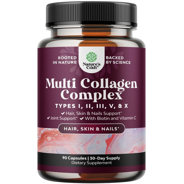 Nature's Craft Pure Collagen Pills with Biotin & Vitamin C - 90ct ...