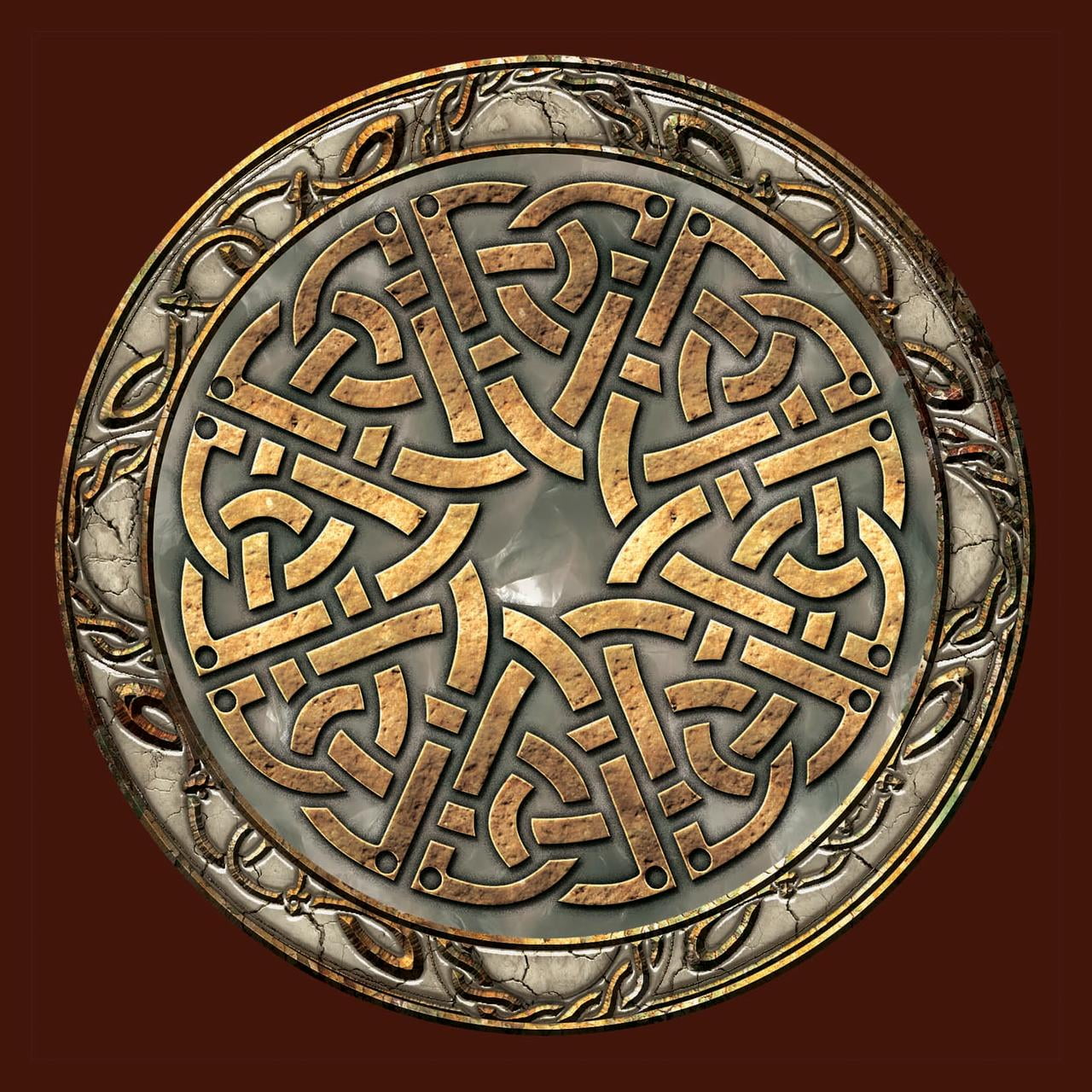 Nature's Craft Stone Strapwork Celtic Coaster Resistant Tabletop ...