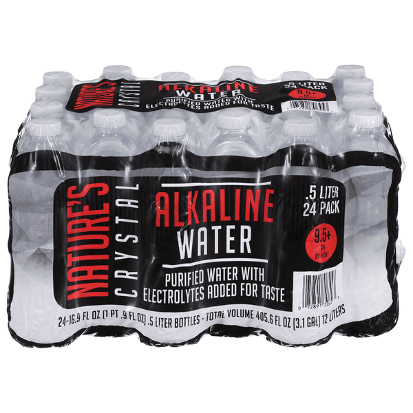 Nature's Crystal Alkaline Water, 16.9 fl oz Bottles (24 Pack) | Pure ...