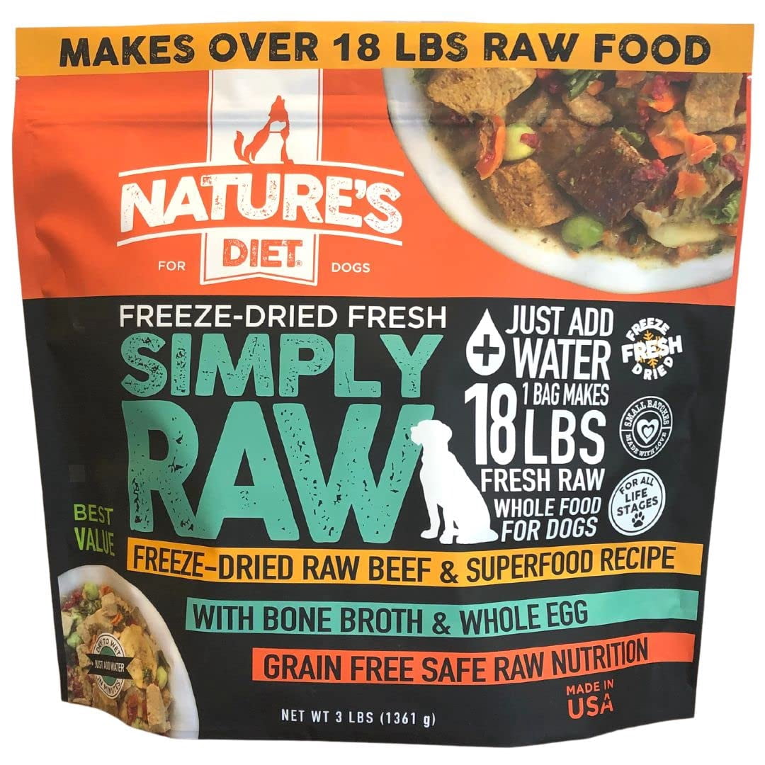 Nature's Diet Simply Raw® Freeze-Dried Raw Whole Food Meal - Makes 18 ...