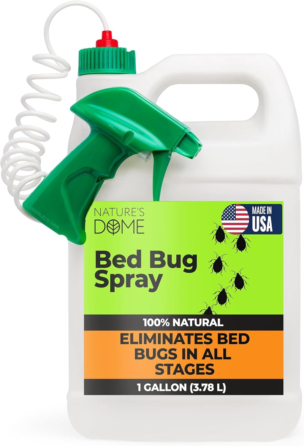 Nature's Dome Bed Bug Spray – 100% Kill Rate, 1 Gallon Natural Bed Bug ...