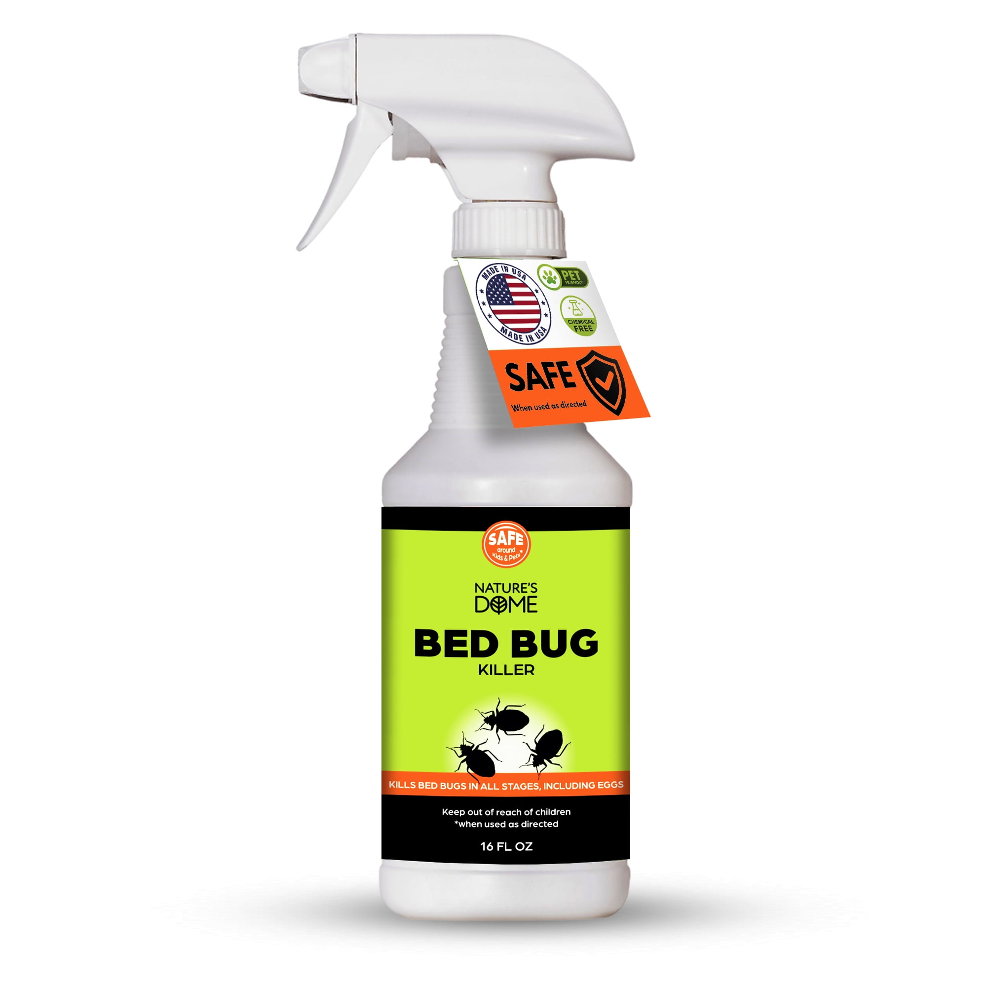 Nature's Dome Bed Bug Spray, Provides Lasting Defense,16 oz Bed Bug Killer & Mite Killer Spray ...