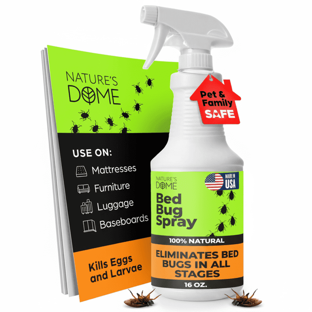 Nature's Dome Bed Bug Spray, Provides Lasting Defense,16 oz Bed Bug ...