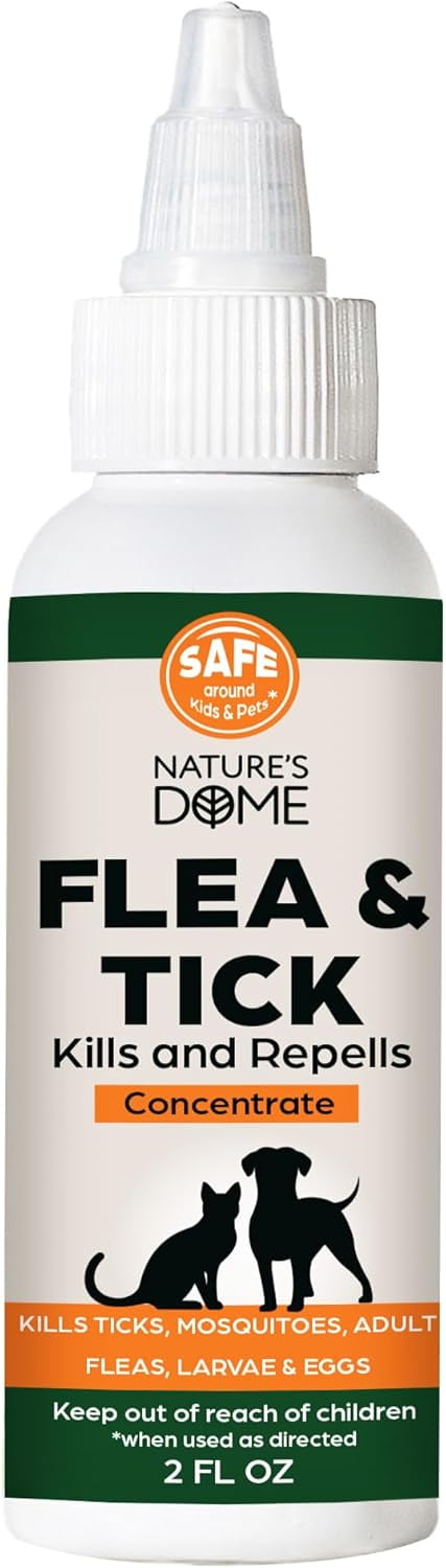 Nature’s Dome Flea & Tick Spray, Natural Home & Outdoor Pest Control ...