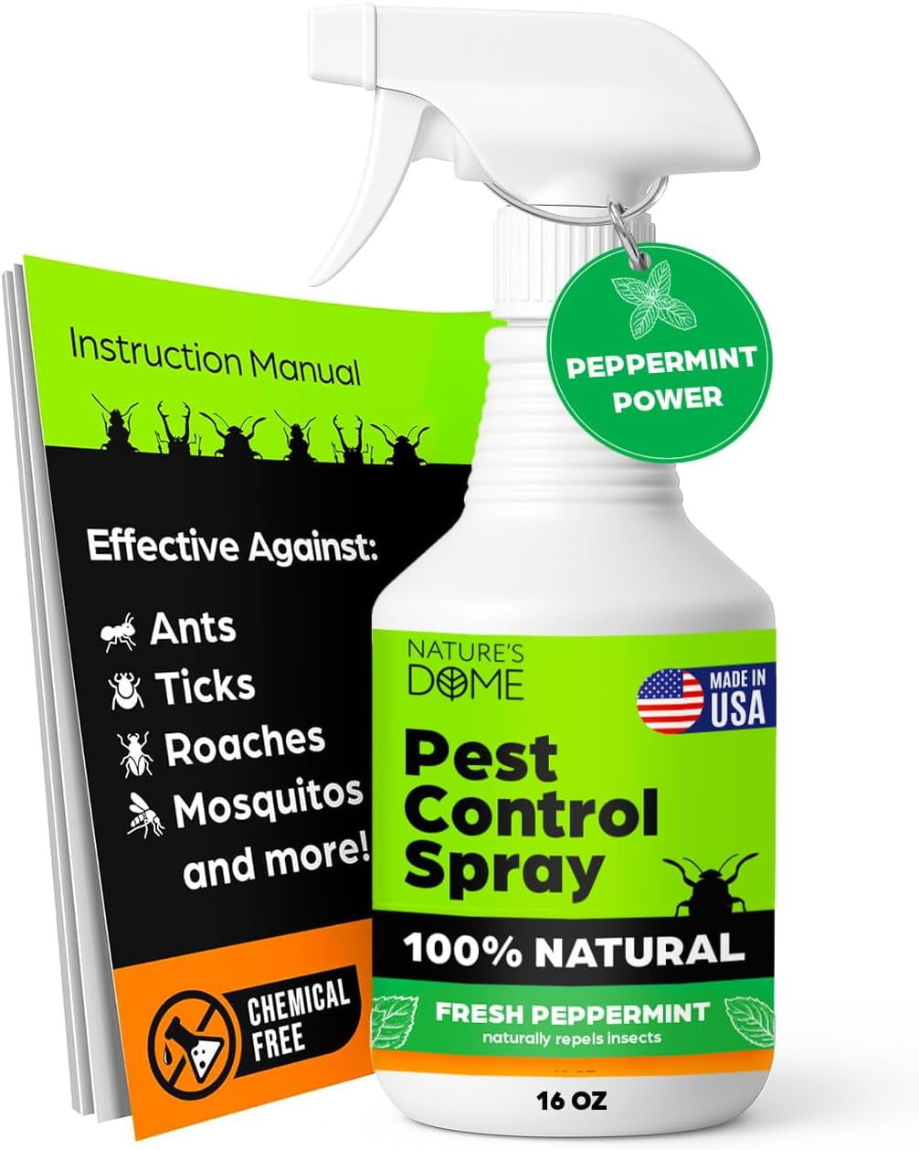 Nature's Dome Peppermint Pest Control Spray – Eco-Friendly Lab Tested ...