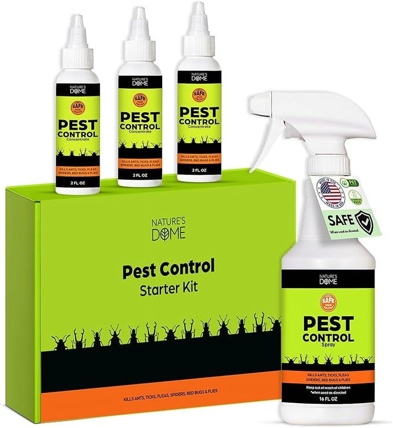 Nature's Dome Pest Control Starter Kit – Makes 3 Bottles (16 oz Each ...