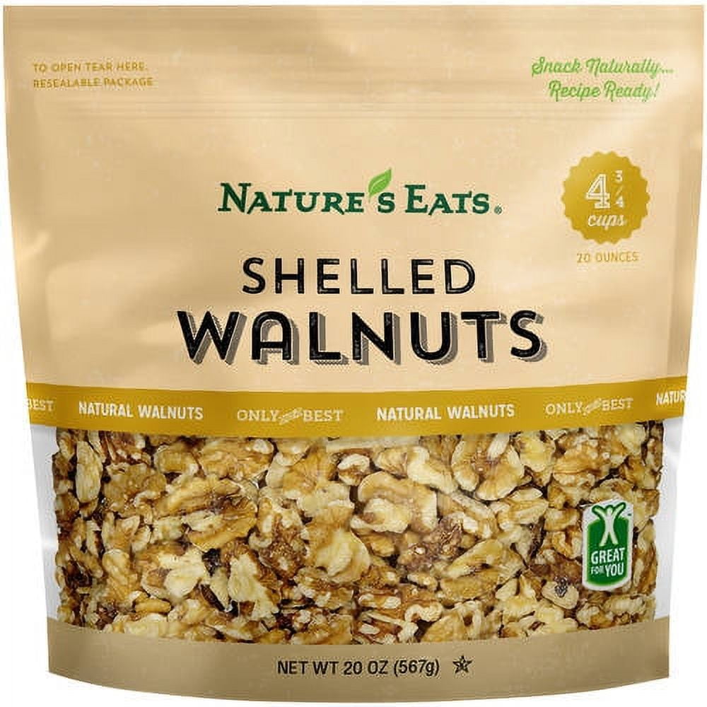 Nature's Eats Shelled Walnuts 20 oz - Heart Healthy Natural Snack ...