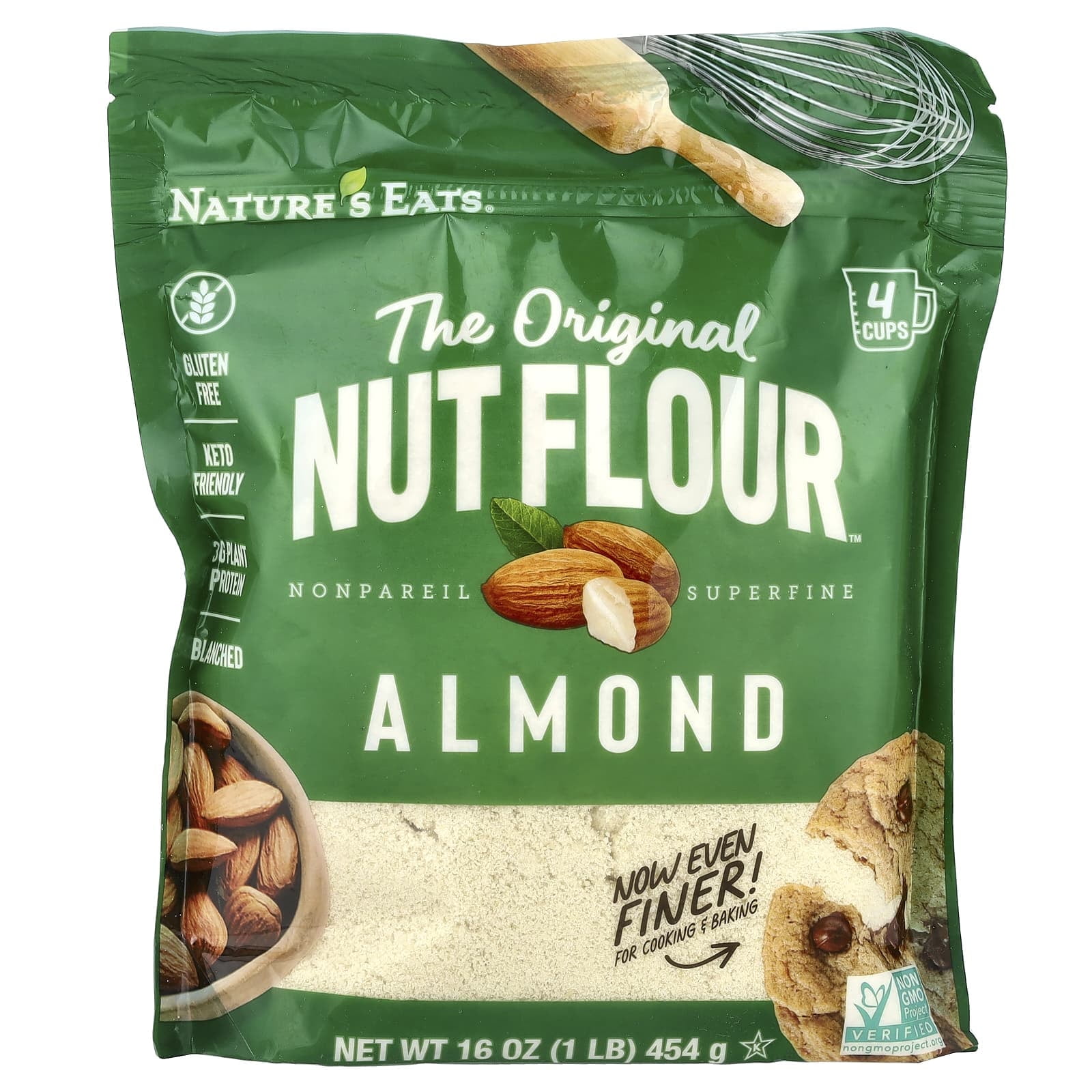 Nature's Eats, The Original Nut Flour, Almond, 16 oz Pack of 4 ...