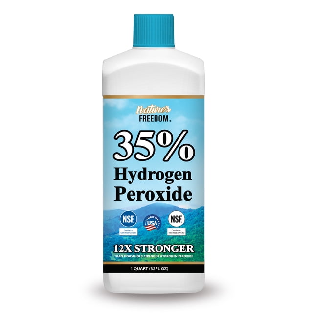 Nature's Freedom 35% Hydrogen Peroxide, Food Grade H2O2 and Purified ...