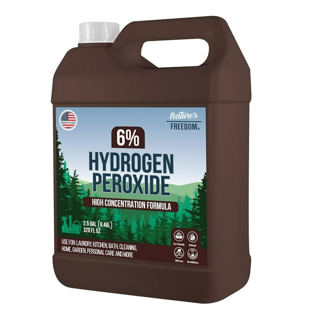 Nature's Freedom Hydrogen Peroxide 6% Concentrate, H2O2 and Purified ...