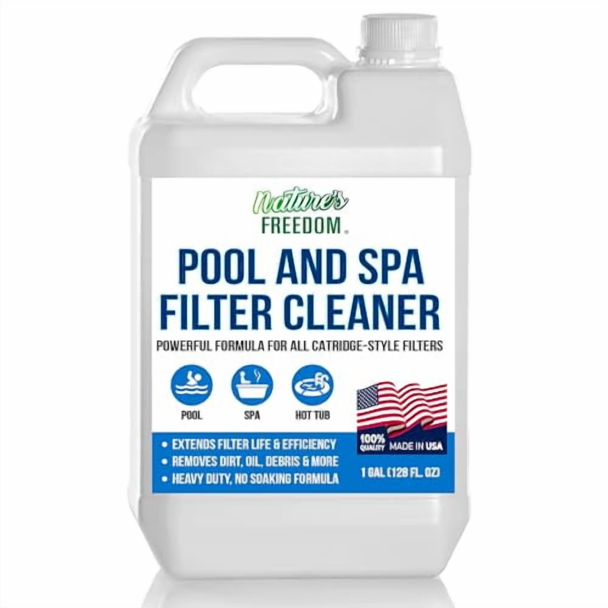 Nature’s Freedom Pool Filter Cleaner - Concentrated Solution - Removes ...