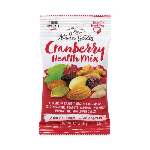 Nature's Garden Cranberry Health Mix, 1.2 oz Pouch, 6 Pouches/Pack ...