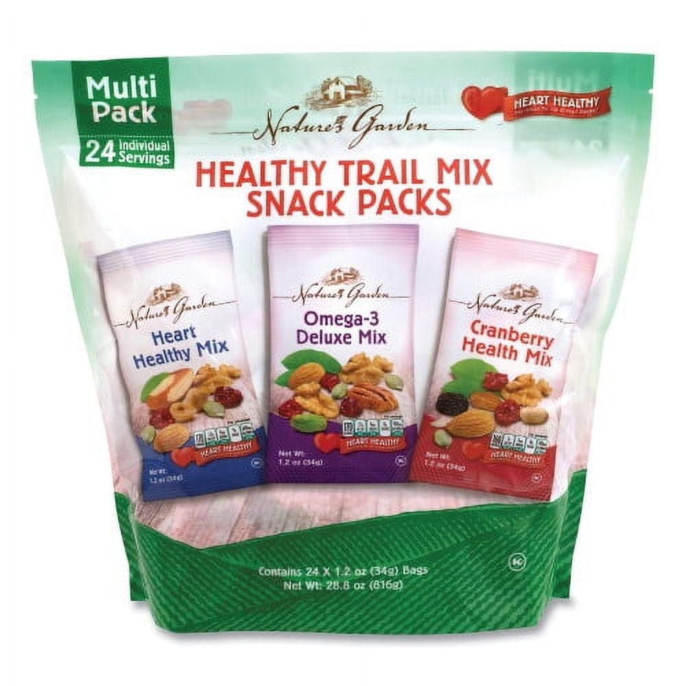 Nature's Garden Healthy Single Serving Trail Mix Snack Packs, Nutrition ...