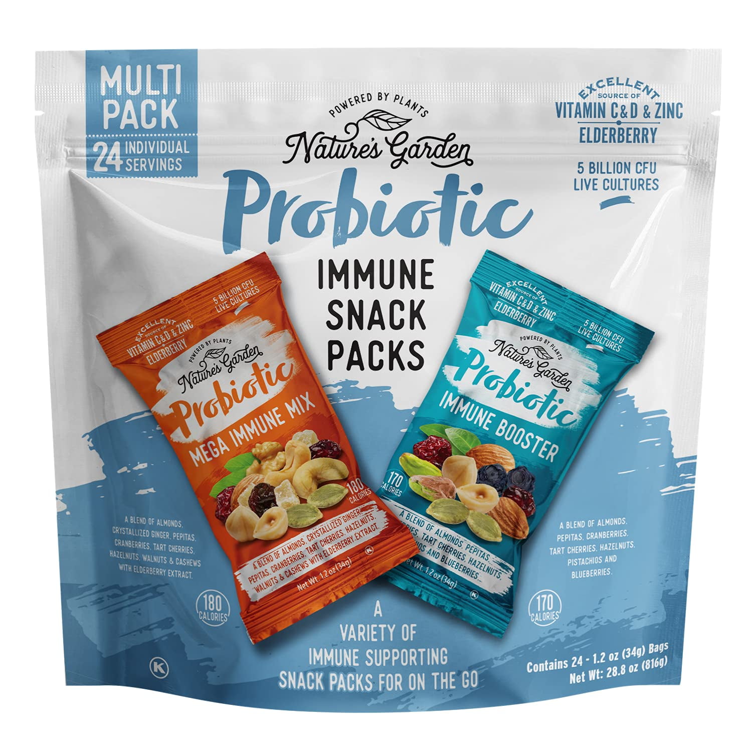 Nature's Garden Probiotic Immune Snack Packs MVS1 - 28.8 oz - Walmart.com