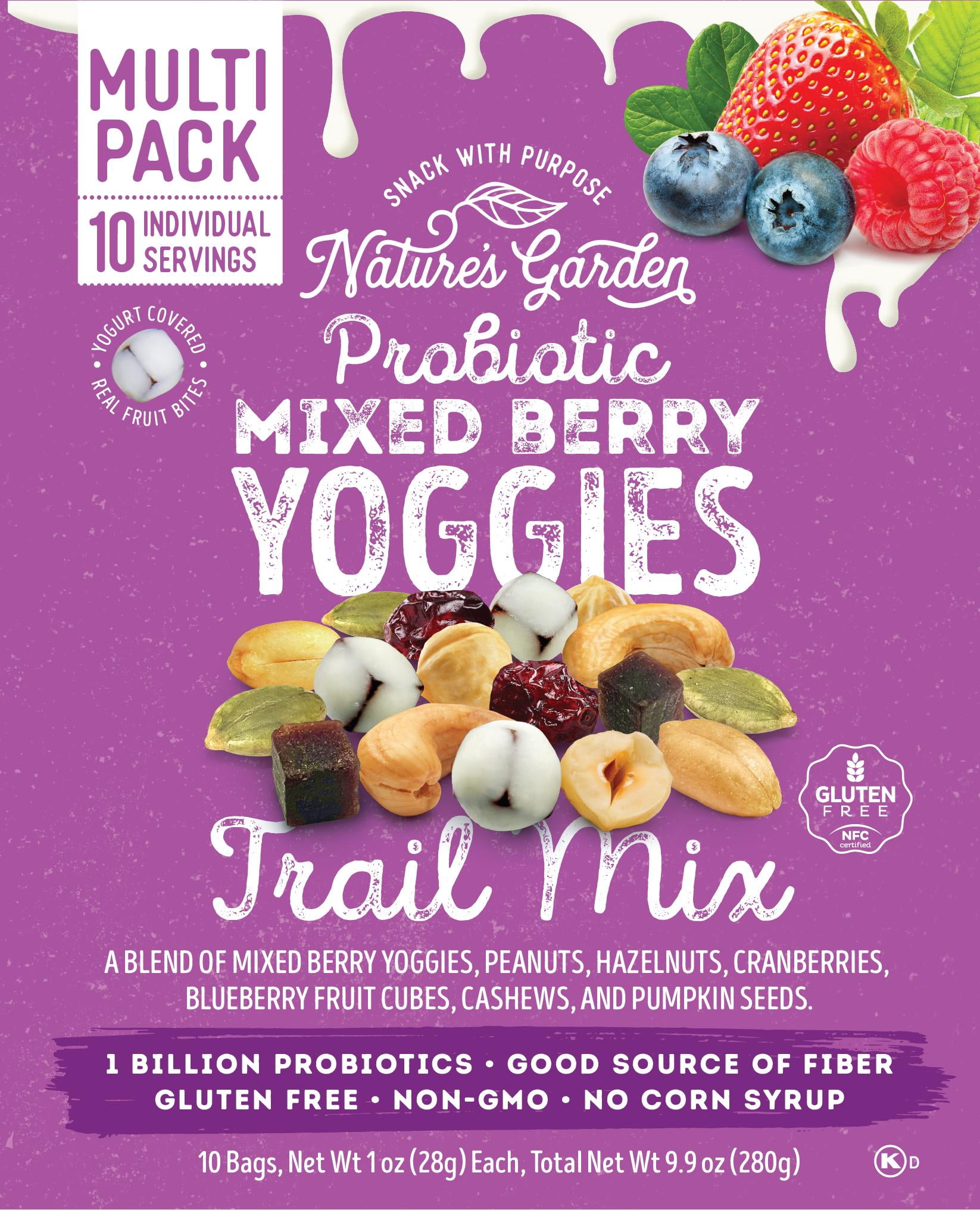 Probiotic Mixed Berry Yoggies Trail Mix 10ct - Walmart.com