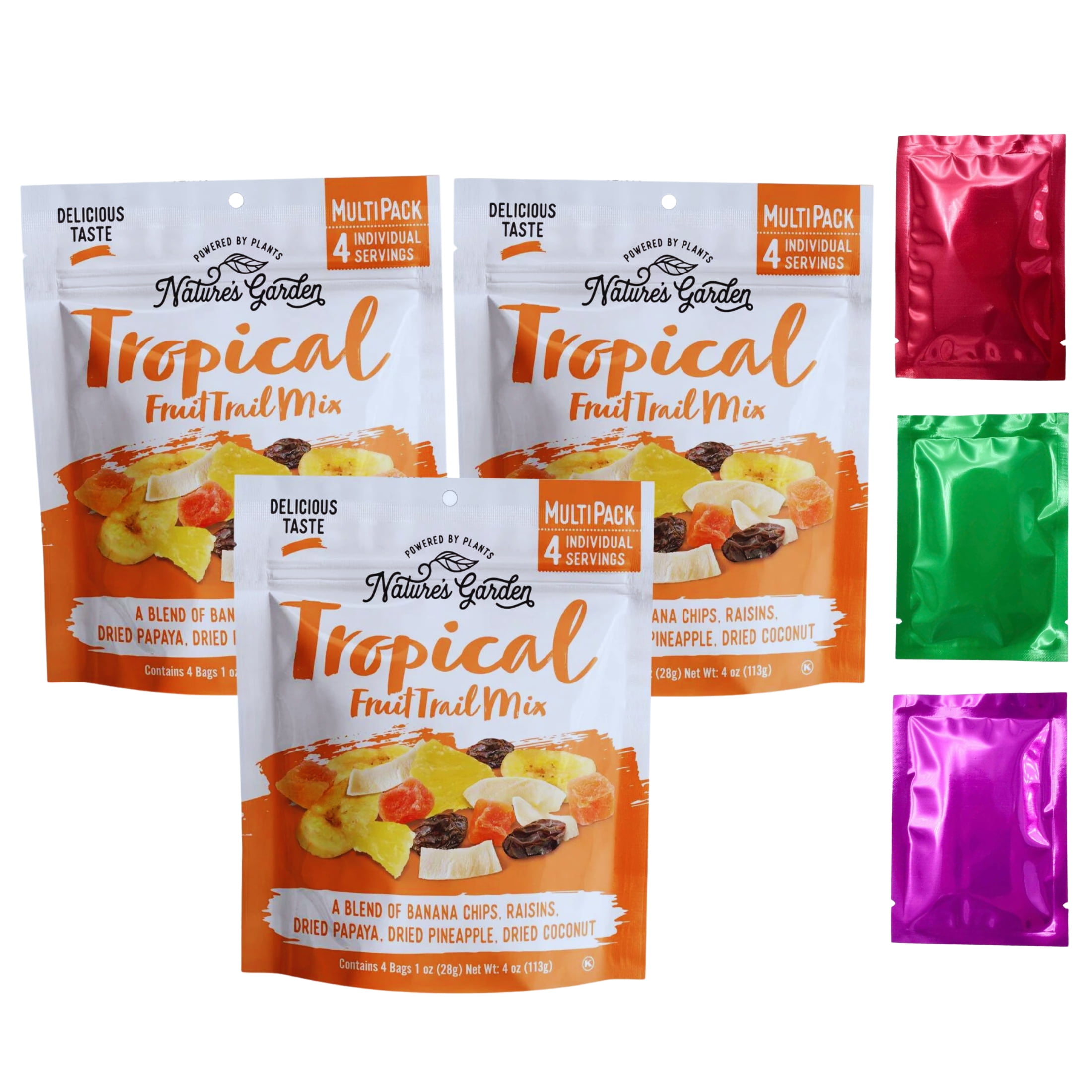 Nature's Garden Tropical Fruit Trail Mix Multipack, 4oz - Dried Fruit ...