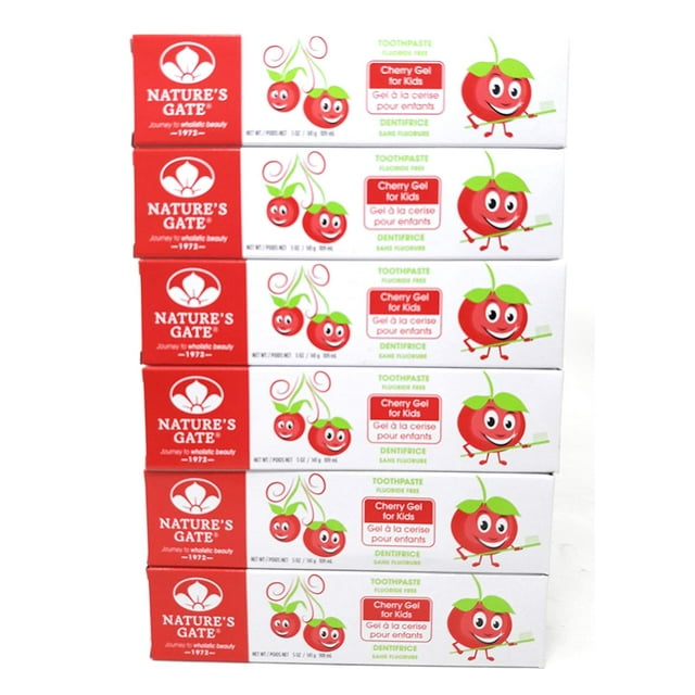 Nature's Gate Natural Toothpaste Gel, Cherry for Kids, 5 oz - Case of 6 ...