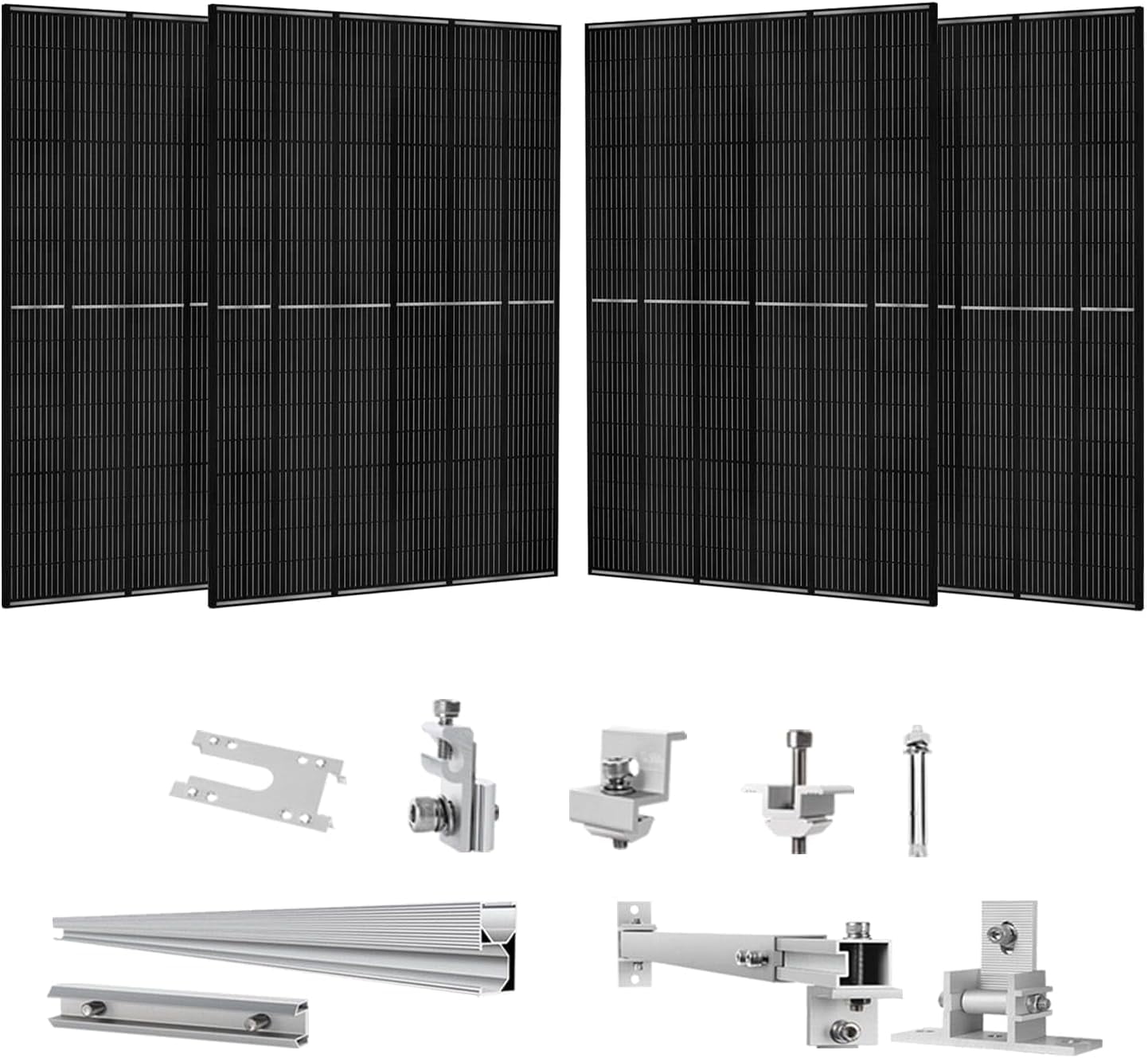 Nature's Generator 4 Packs 410W Solar Panel with Solar Panel Mount Rack ...