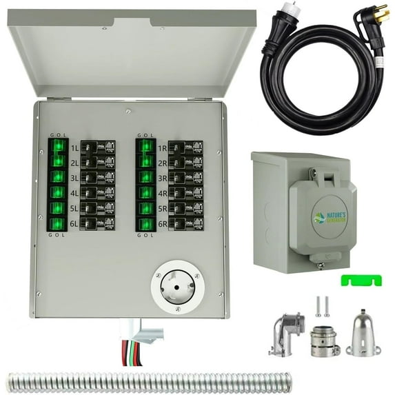 Nature's Generator 50A Transfer Switch 120/240V 50A Non-automatic Power ...