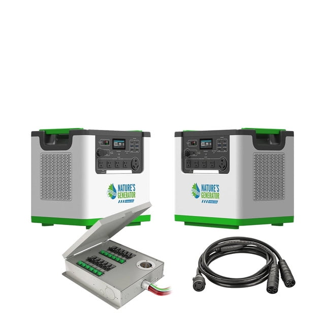 Nature's Generator Lithium 3600 240V + Transfer Switch,2x Lithium 3600 ...