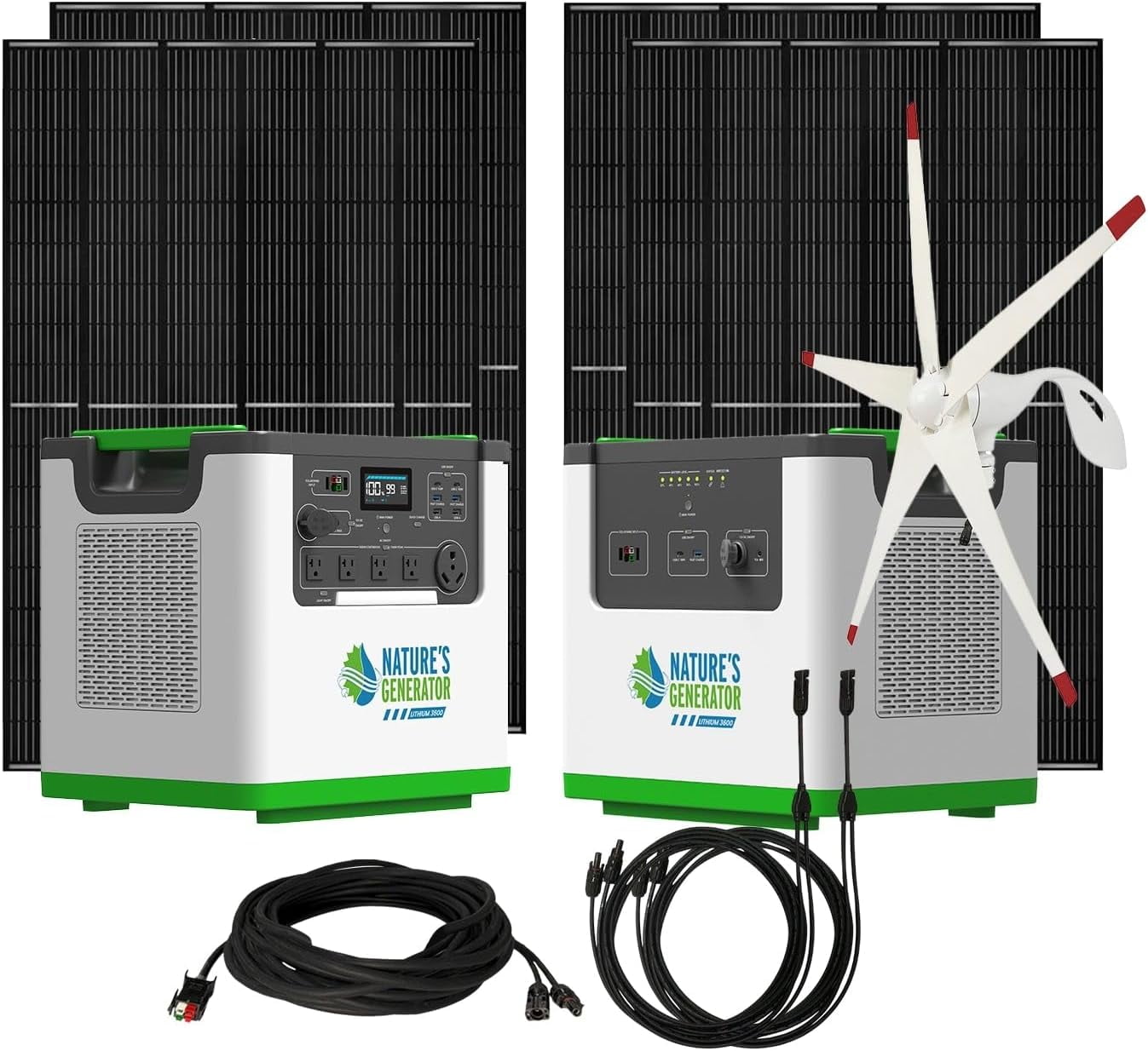 Nature's Generator Lithium 3600 Platinum Pro WE,1 x Lithium 3600 + 1 ...