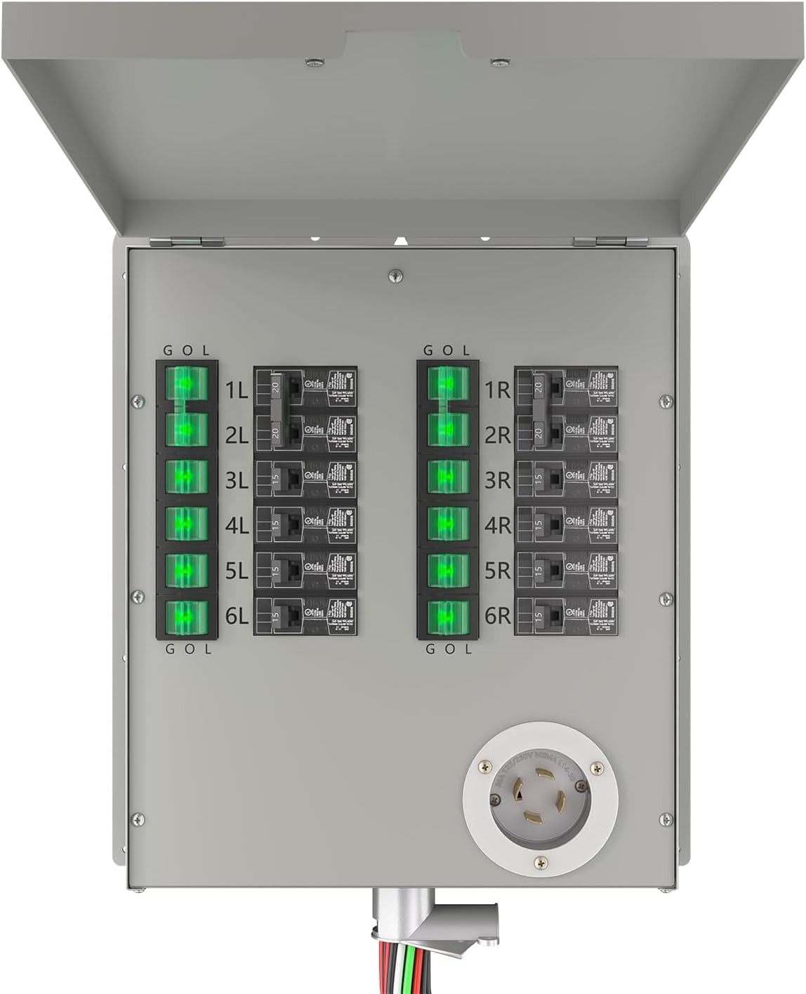 Nature's Generator Transfer Switch12-Circuits 120/240V 30A Non ...