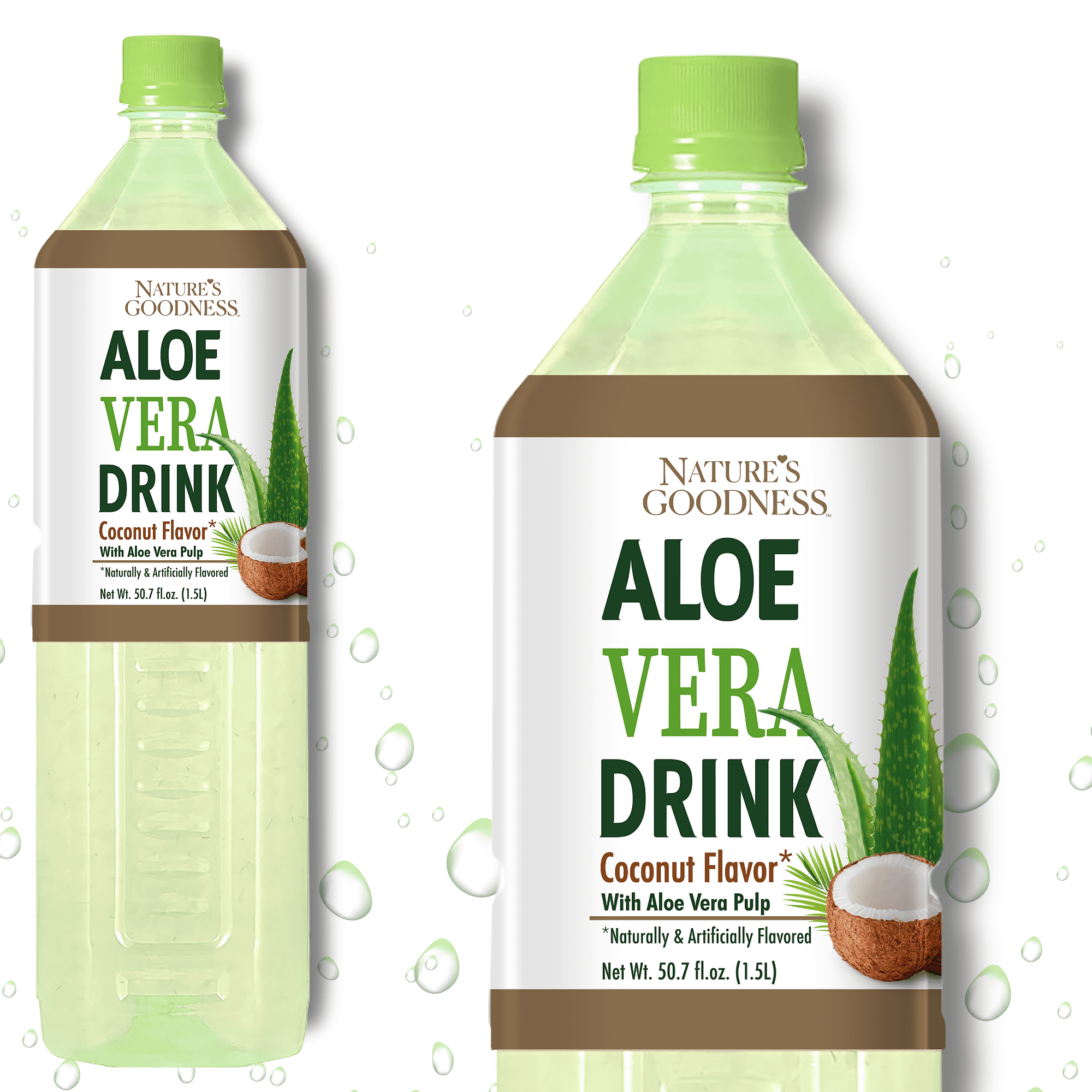 Nature's Goodness Aloe Vera Drink with Pulp Coconut Flavor -12 Pack ...