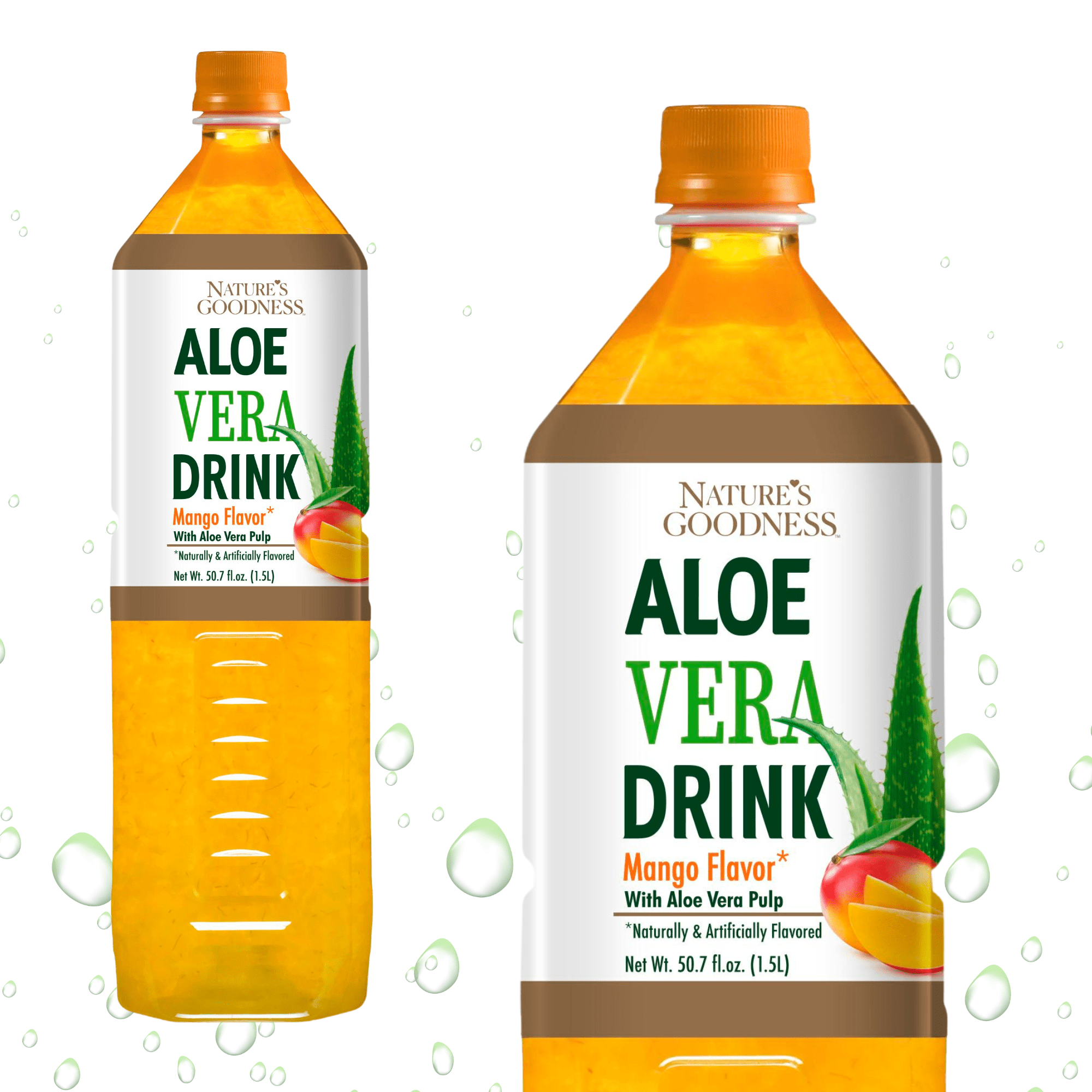 Nature's Goodness Aloe Vera Drink with Pulp Mango Flavor -12 Pack case ...