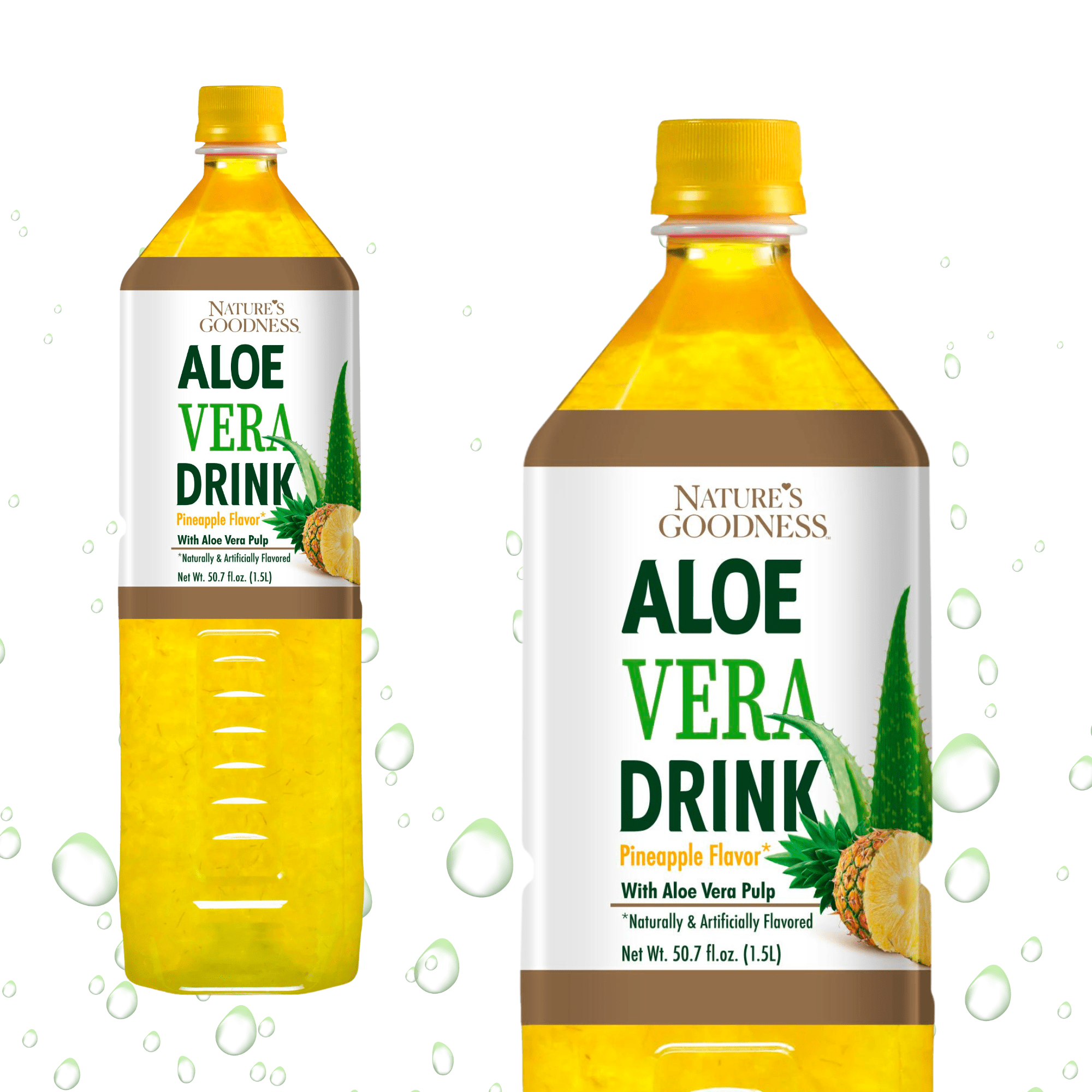 Nature's Goodness Pure Aloe Vera Juice with Fruit Pulp, Pineapple ...