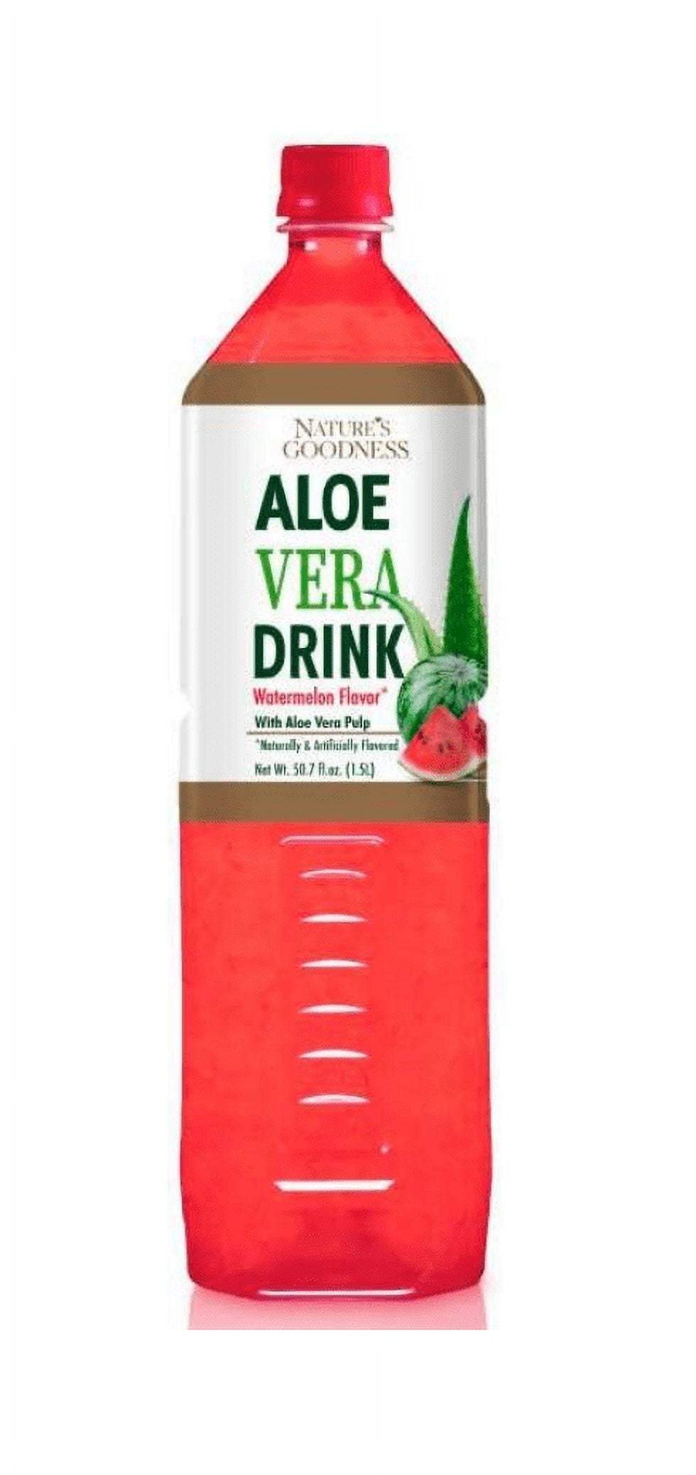 Nature's Goodness Aloe Vera Drink with Pulp Watermelon Flavor - 50.7 Fl ...
