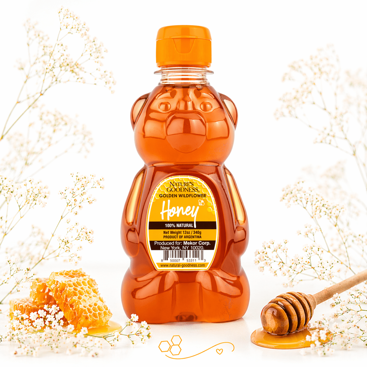 Nature's Goodness, Wildflower Honey, 12 oz, Raw and Pure Honey ...