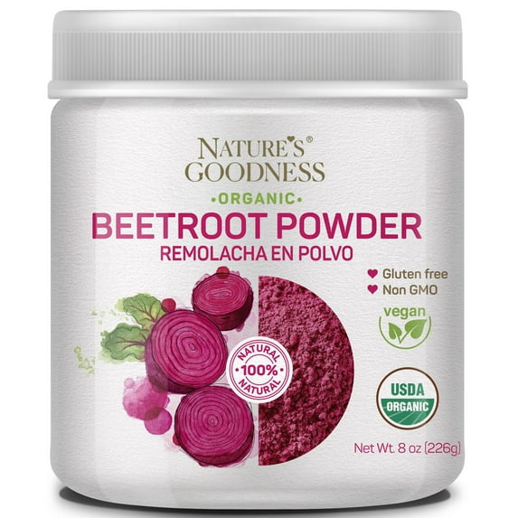Nature's Goodness Organic Beetroot Powder, 100% Pure Superfood, 8 oz ...