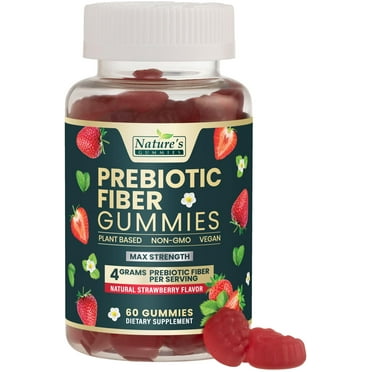 Fiber Gummies for Adults, Daily Prebiotic Fiber Supplement 4g ...