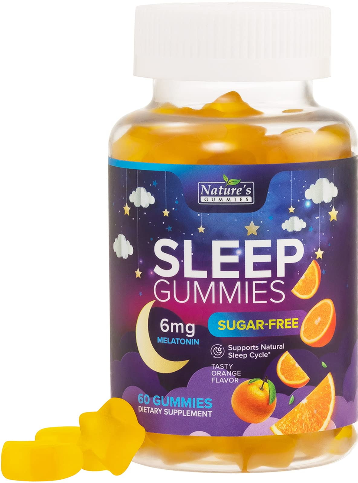 Nature's Gummies Sleep Gummies Sugar Free - Extra Strength 6mg ...