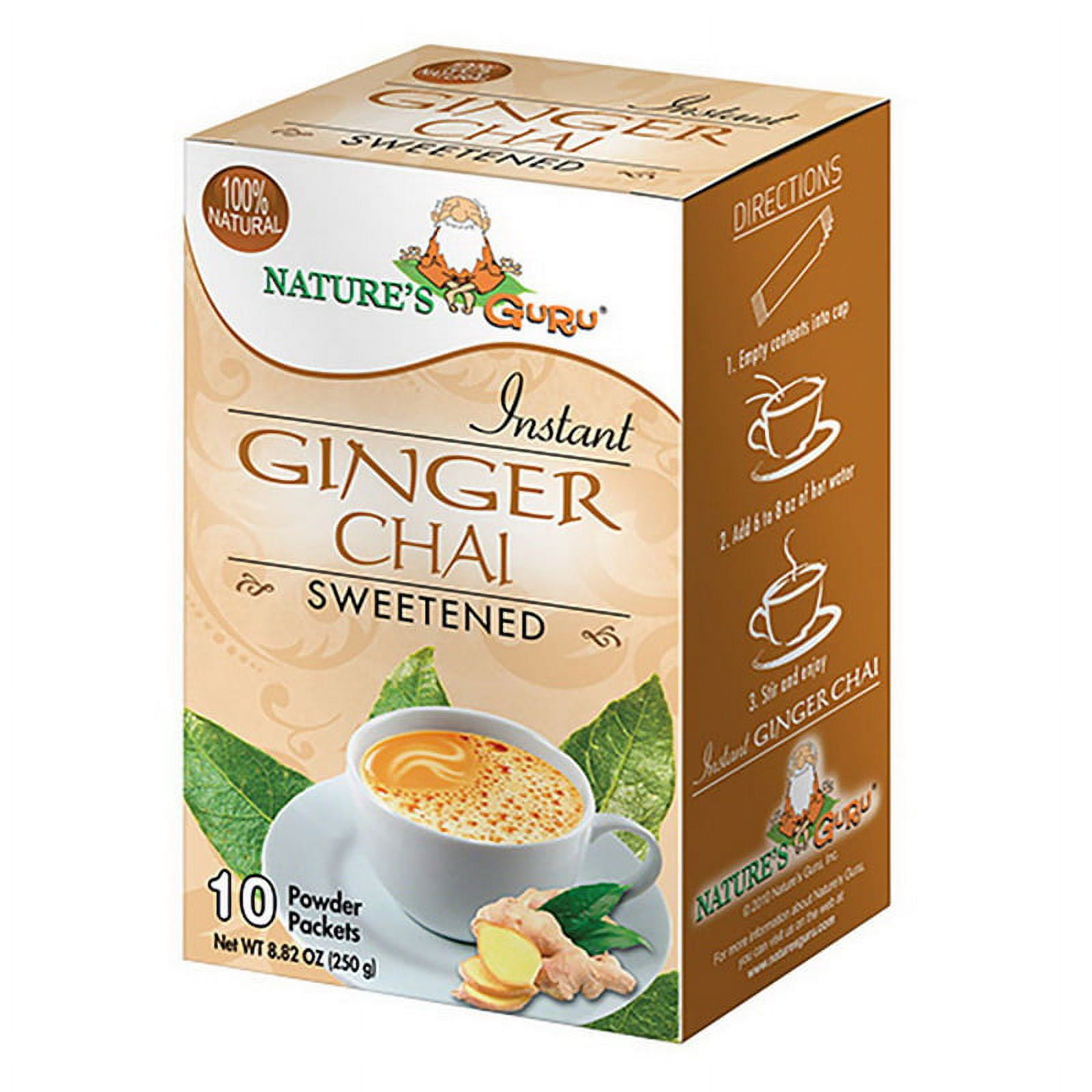 Nature's Guru Ginger Chai Sweetened Instant Chai 10 packets - Walmart.com