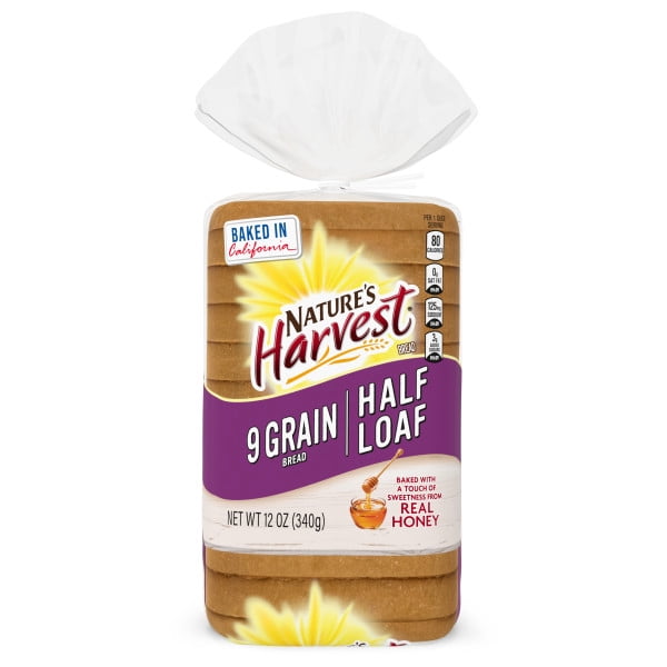Nature's Harvest Half Loaf 9 Grain Bread, 12 oz - Walmart Business Supplies