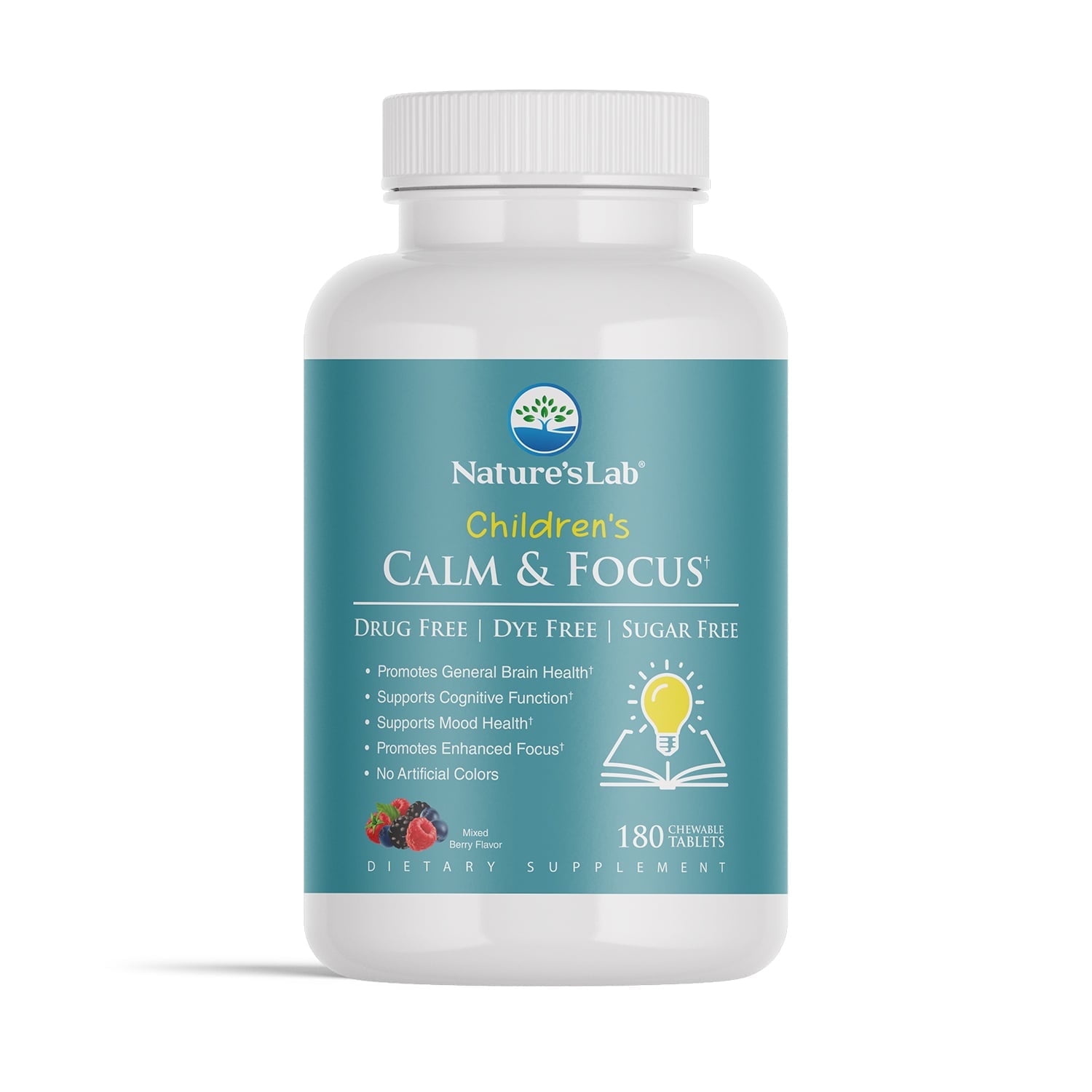Nature's Lab Children's Calm & Focus - 180 Chewable Tablets - Walmart.com