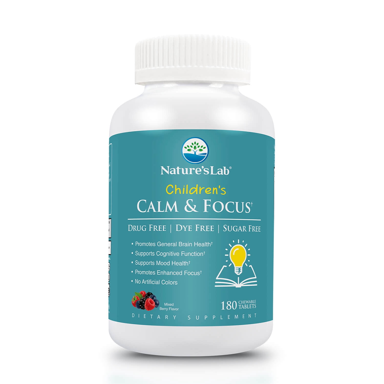 Nature's Lab Children's Calm & Focus - 180 Chewable Tablets - Walmart.com